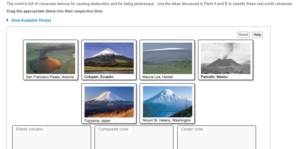 Solved GeoTutor: Types of Volcanoes ﻿7 ﻿of 14 | Chegg.com