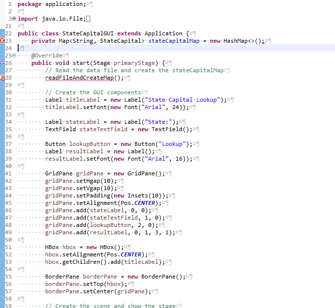 Solved Display the capitals please have it work in | Chegg.com