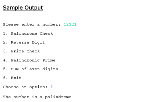 Write A Program That Implements The Following Options