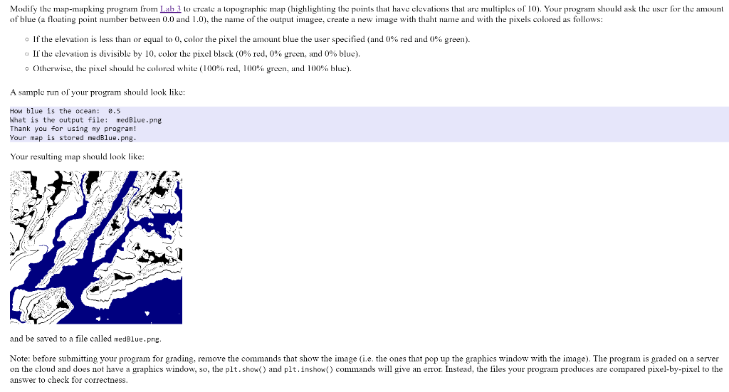 Modily the map-mapking program from Lab 3 to create a | Chegg.com