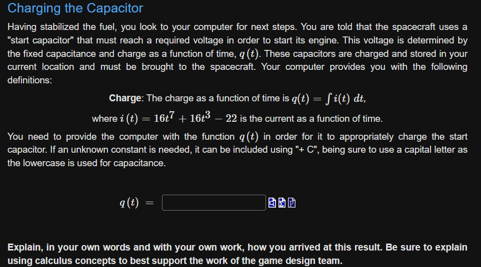Solved Charging the Capacitor Having stabilized the fuel, | Chegg.com