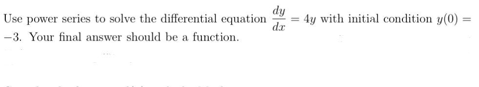 Solved Use power series to solve the differential equation | Chegg.com