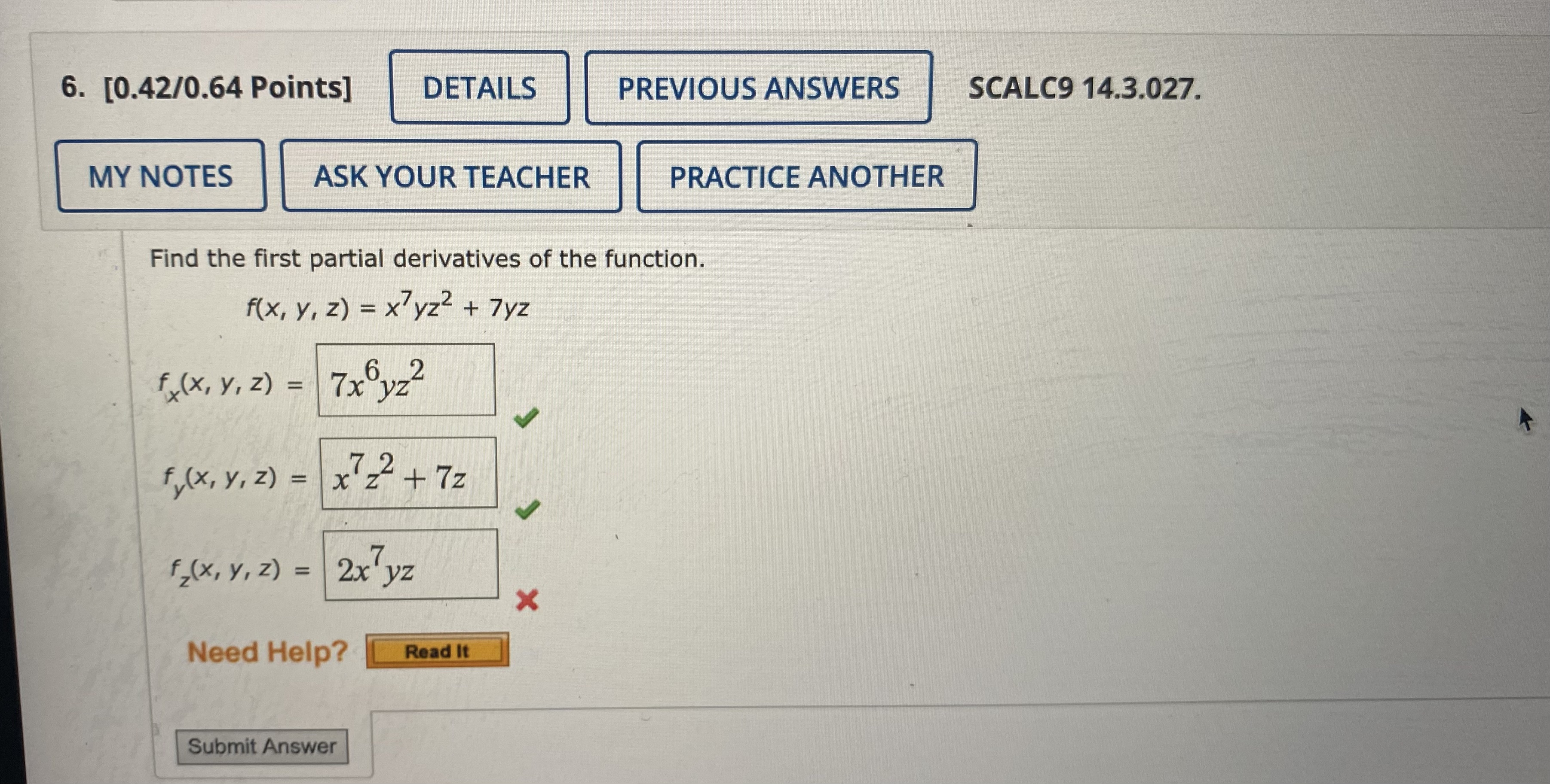 Solved Find the first partial derivatives of the | Chegg.com
