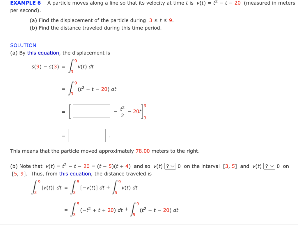 Solved EXAMPLE 6 A particle moves along a line so that its | Chegg.com