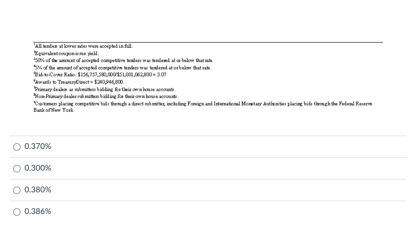 Solved What is the stop-out yield for the security in the | Chegg.com