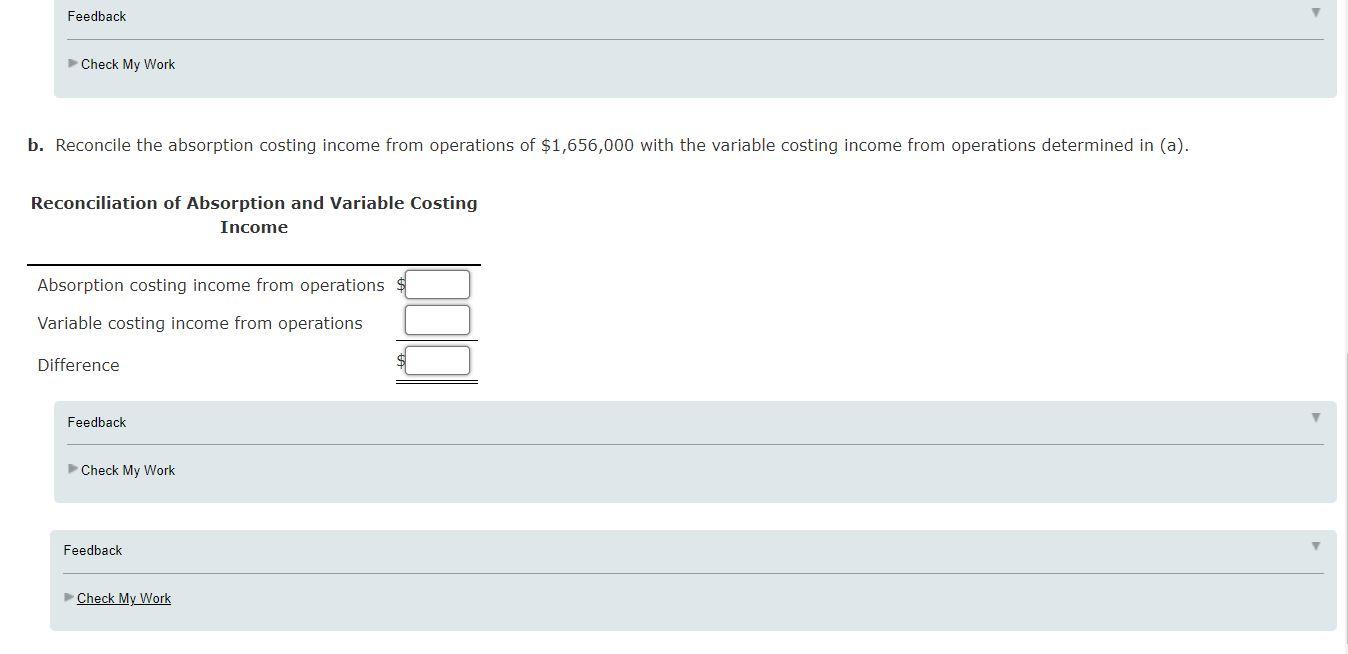 Solved Variable Costing Income Statement On July 31, the end | Chegg.com