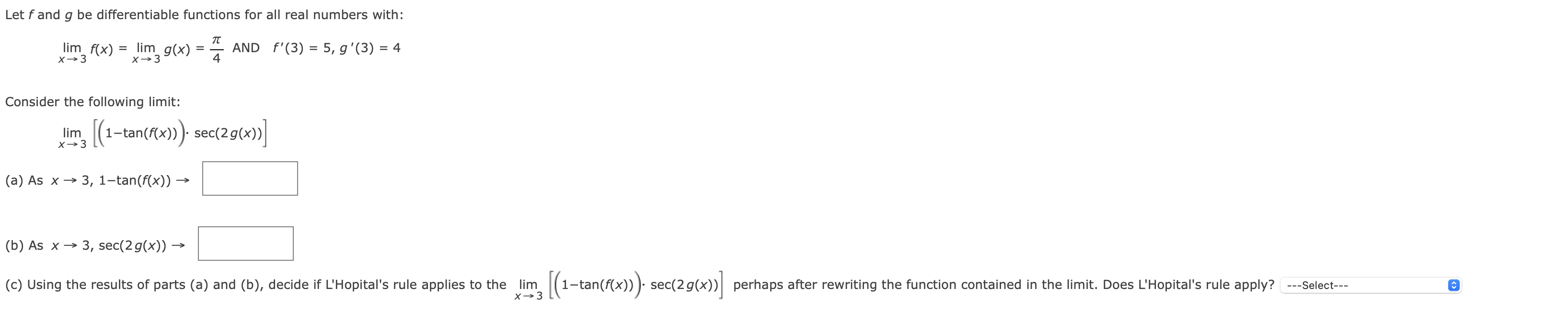 Solved Let f and g be differentiable functions for all real | Chegg.com