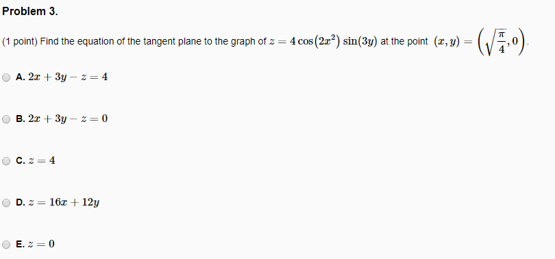 Solved This is calculus 3 problem please help me to solve | Chegg.com