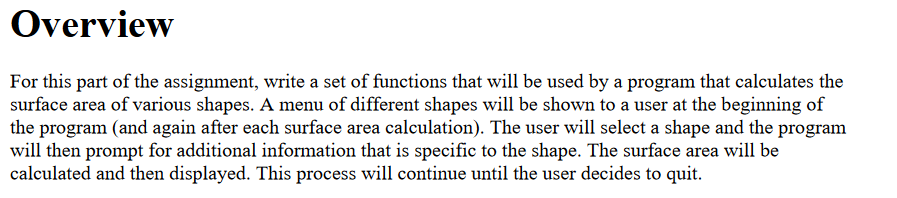 Solved uverview For this part of the assignment, write a set | Chegg.com