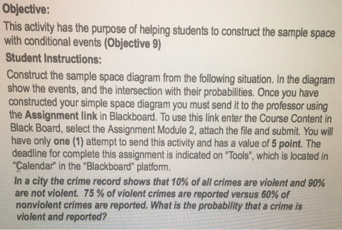 Solved Objective: This activity has the purpose of helping | Chegg.com