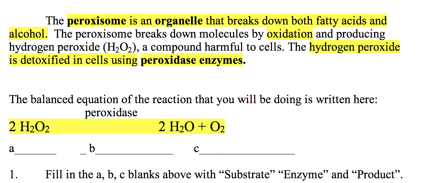 Solved The peroxisome is an organelle that breaks down both | Chegg.com