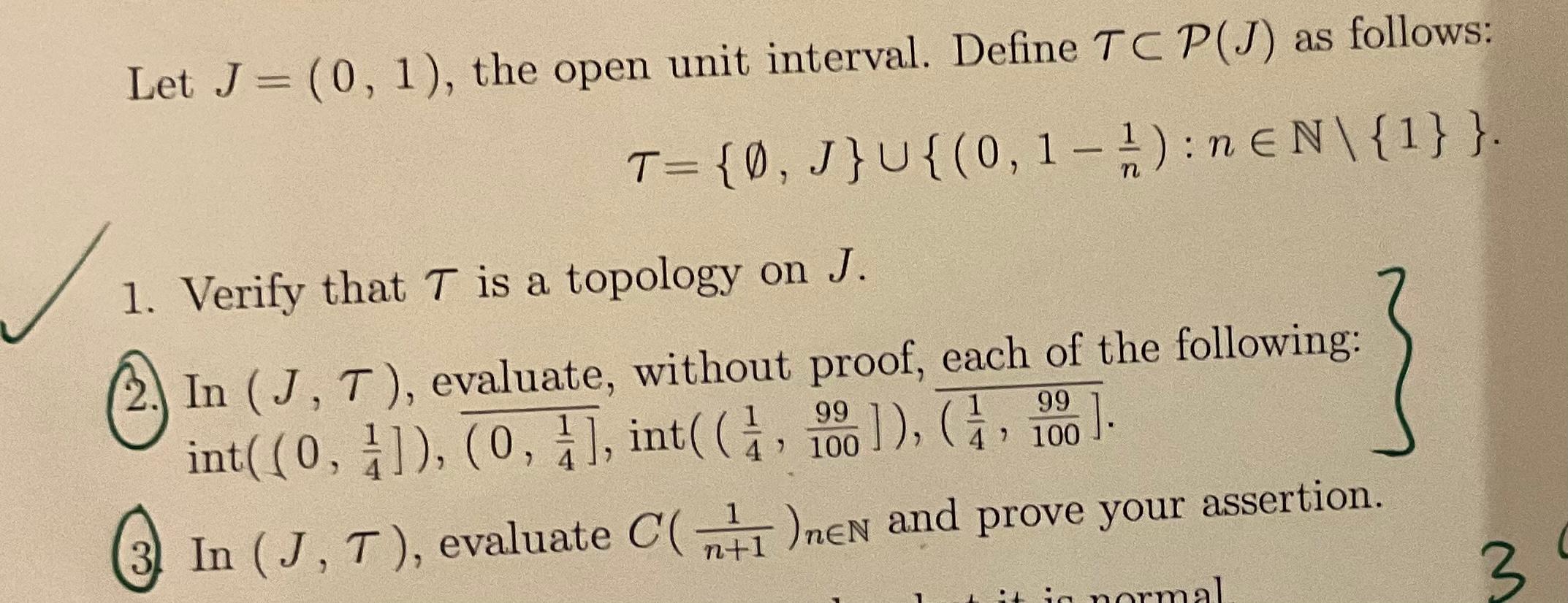 Solved Please I need solution of 2 and 3 in topology In 3 | Chegg.com