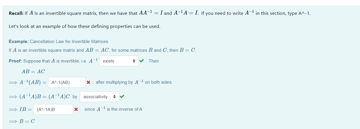 Solved Recall: If A is an invertible square matrix, then we | Chegg.com