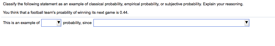 Solved Classify the following statement as an example of | Chegg.com