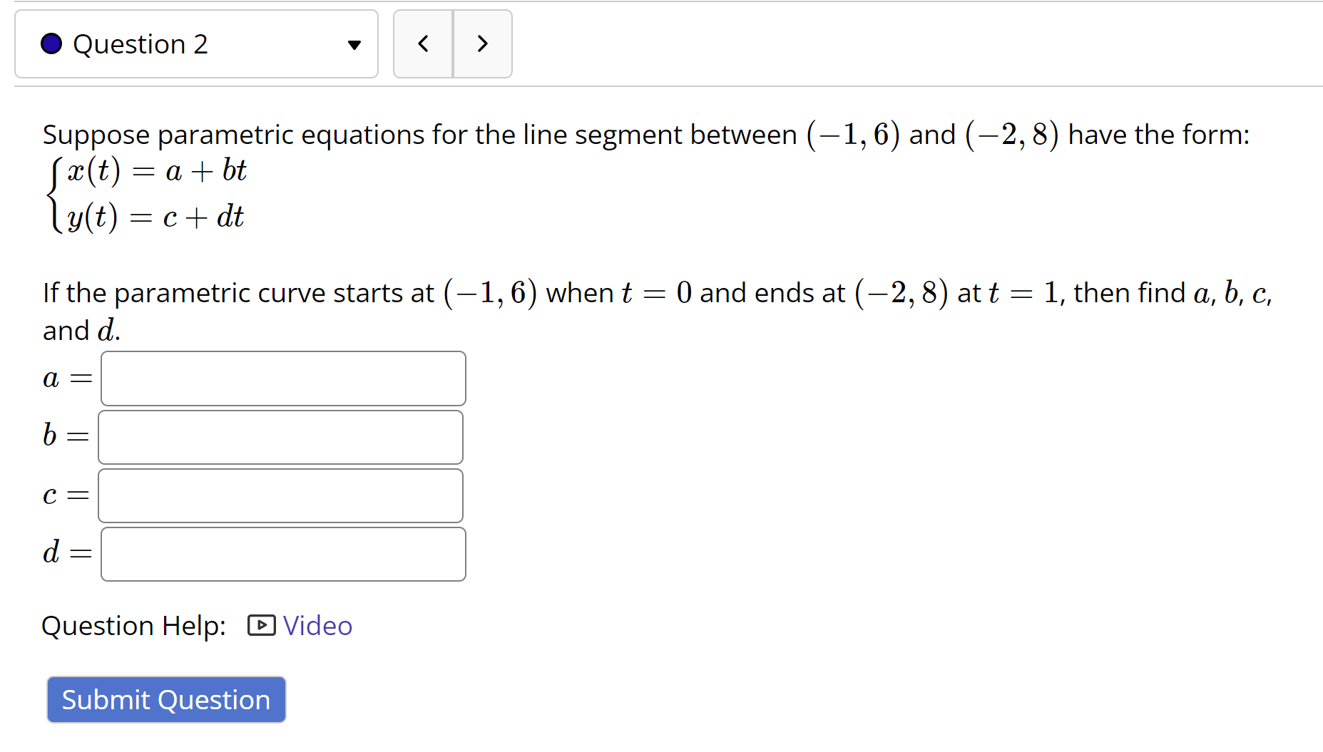 Solved Suppose parametric equations for the line segment | Chegg.com
