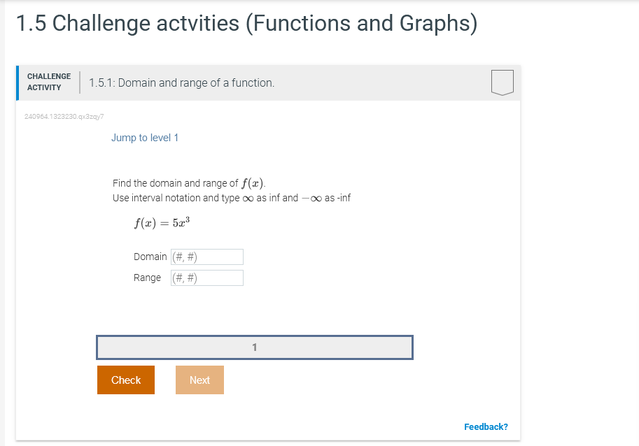 Solved 1.5 Challenge actvities (Functions and Graphs) | Chegg.com