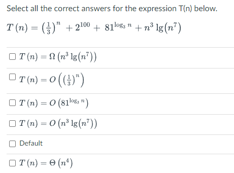Solved Select all the correct answers for the expression | Chegg.com