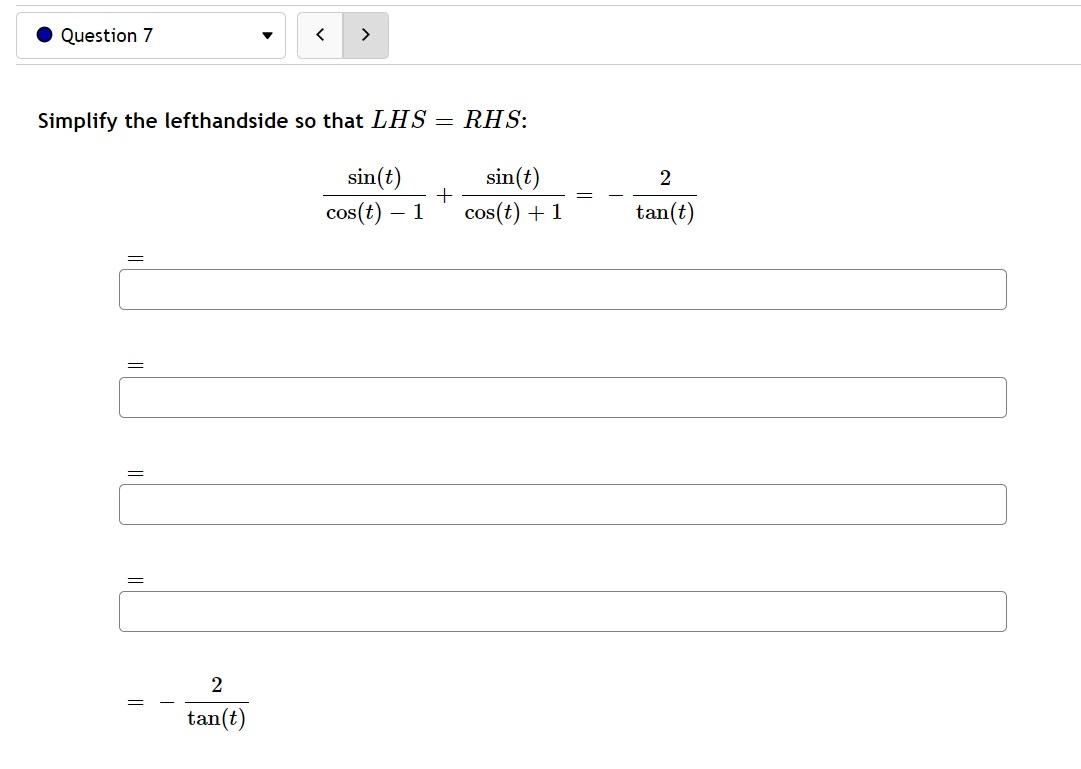 Solved Simplify the lefthandside so that LHS=RHS : | Chegg.com