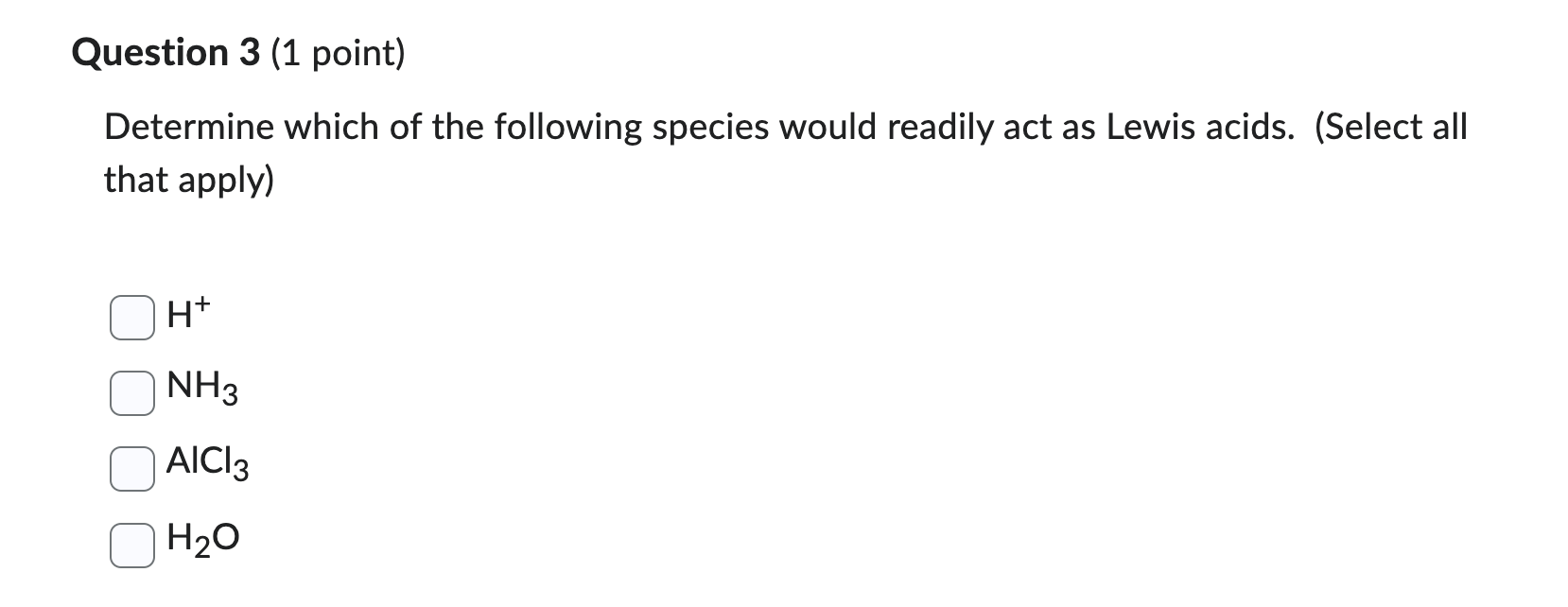 Question 3 (1 ﻿point)Determine which of ﻿the | Chegg.com