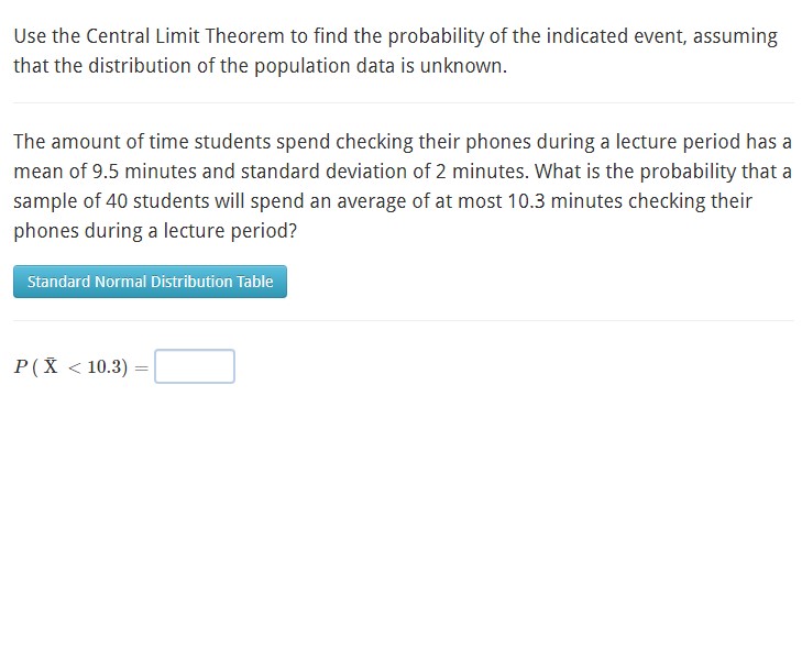 Solved Use the Central Limit Theorem to find the probability | Chegg.com