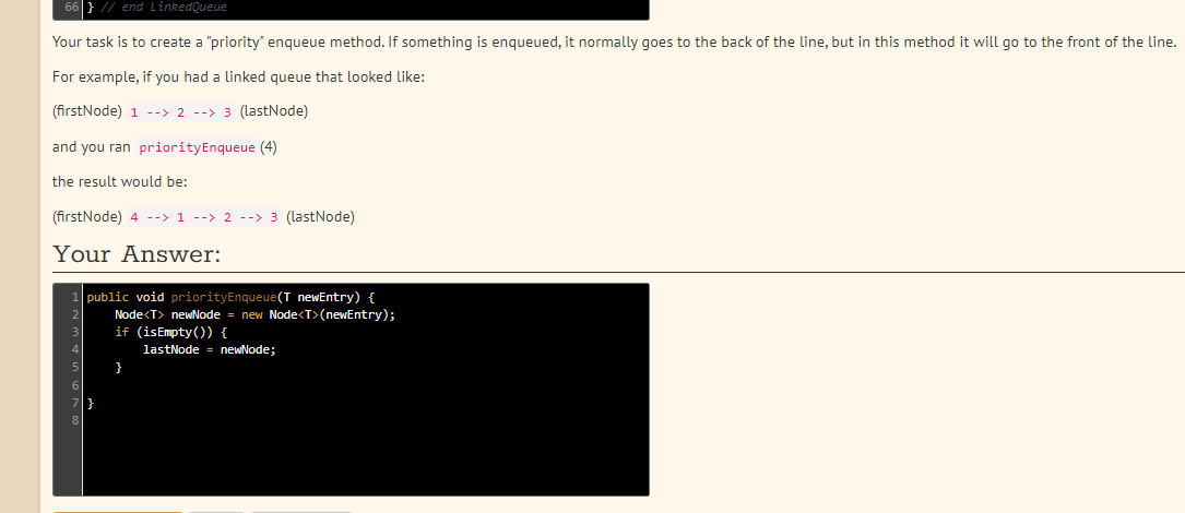 Solved X702: Linked QueuePriorityEnqueue For the question | Chegg.com
