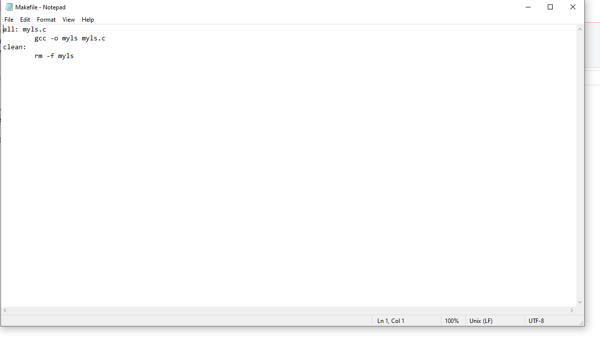 0 X Makefile - Notepad File Edit Format View Help | Chegg.com