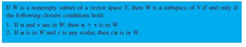 Solved If W Is A Nonempty Subset Of A Vector Space V Then W 