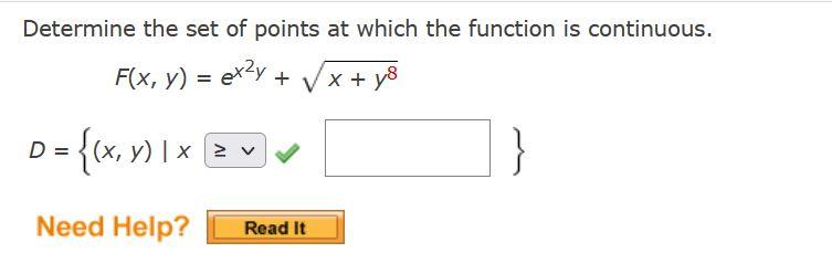 Solved Determine the set of points at which the function is | Chegg.com