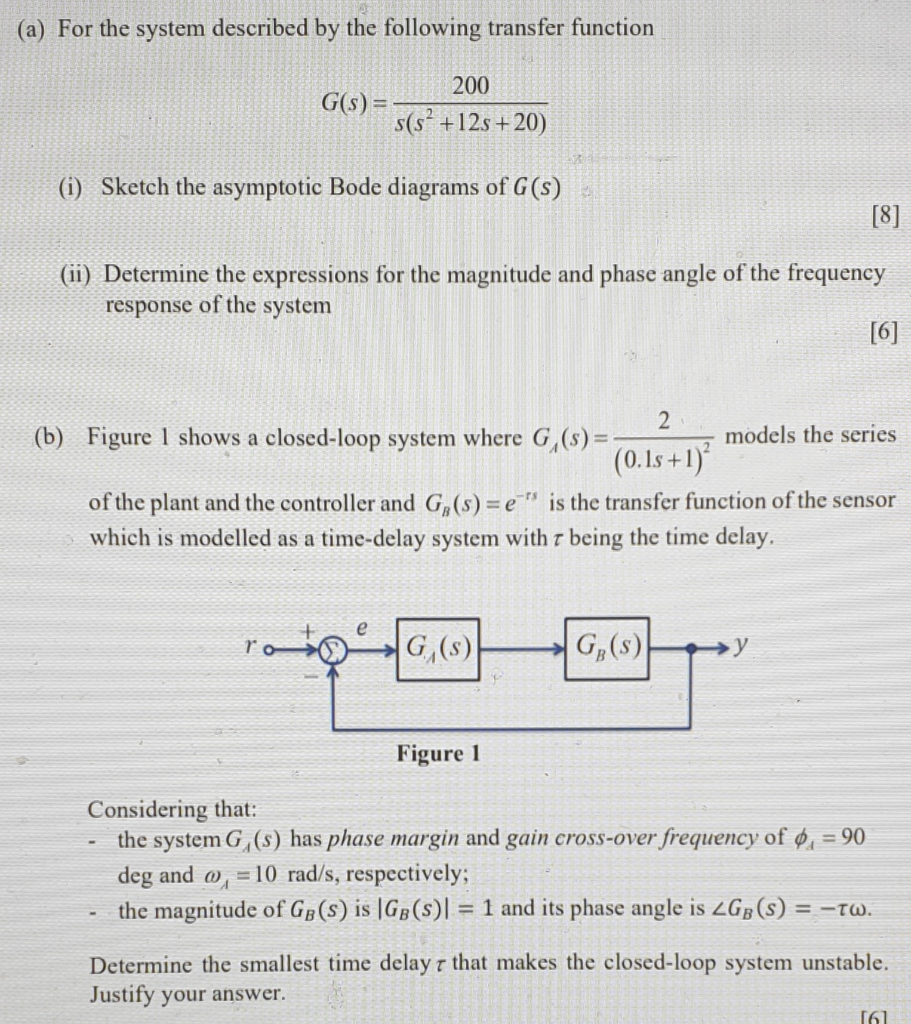 Solved (a) For the system described by the following | Chegg.com