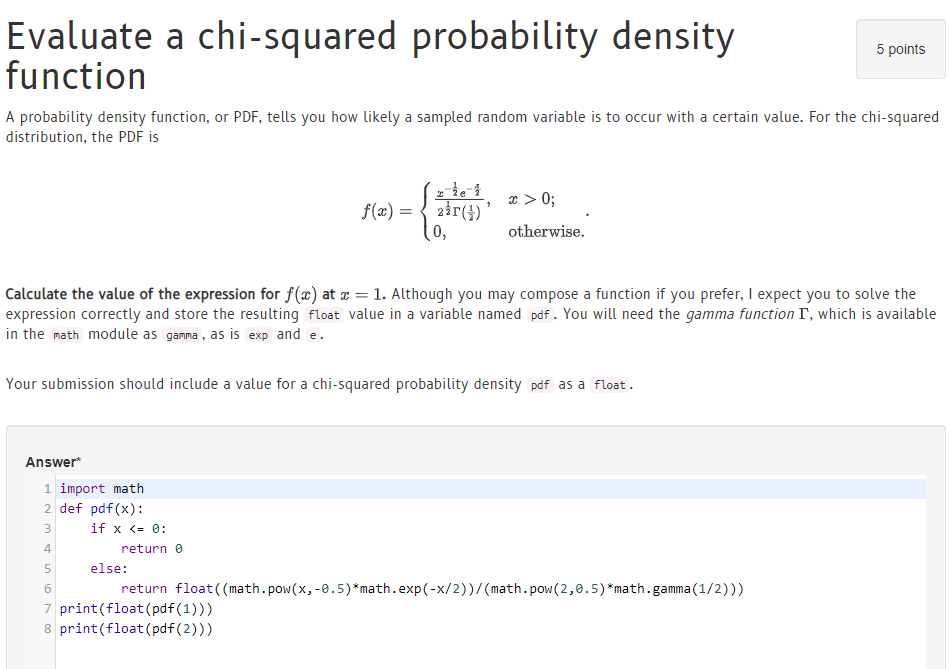 Solved Evaluate a chi-squared probability density function A | Chegg.com Solved Evaluate a chi-squared probability density function A | Chegg.com