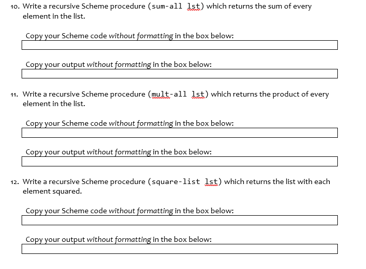 Solved 10. Write a recursive Scheme procedure (sum-all 1st) | Chegg.com