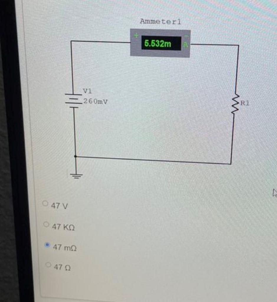 Solved 47 V 47 KΩ 47mΩ | Chegg.com