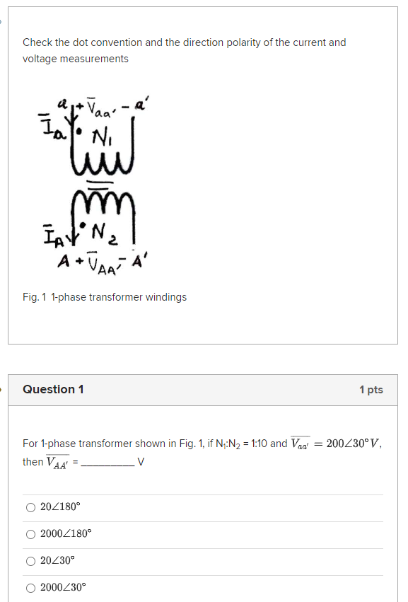 Solved Check the dot convention and the direction polarity | Chegg.com