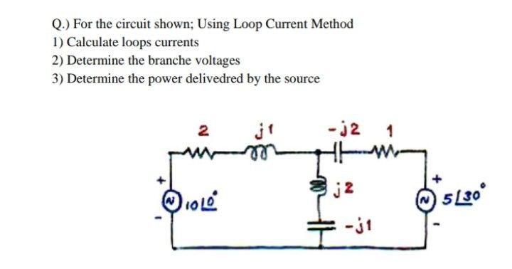 Solved Q.) For the circuit shown; Using Loop Current Method | Chegg.com