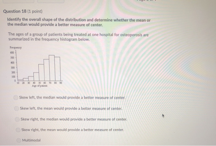 Solved Question 18 (1 point) Identify the overall shape of | Chegg.com