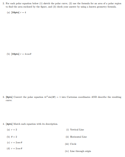 Solved 1. Parameterize to find parametric equations for each | Chegg.com