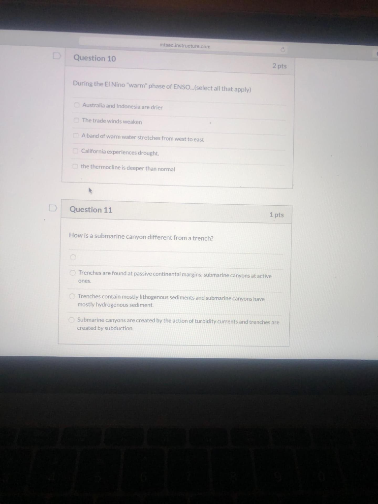 Solved mtsac.instructure.com Question 10 2 pts During the El | Chegg.com