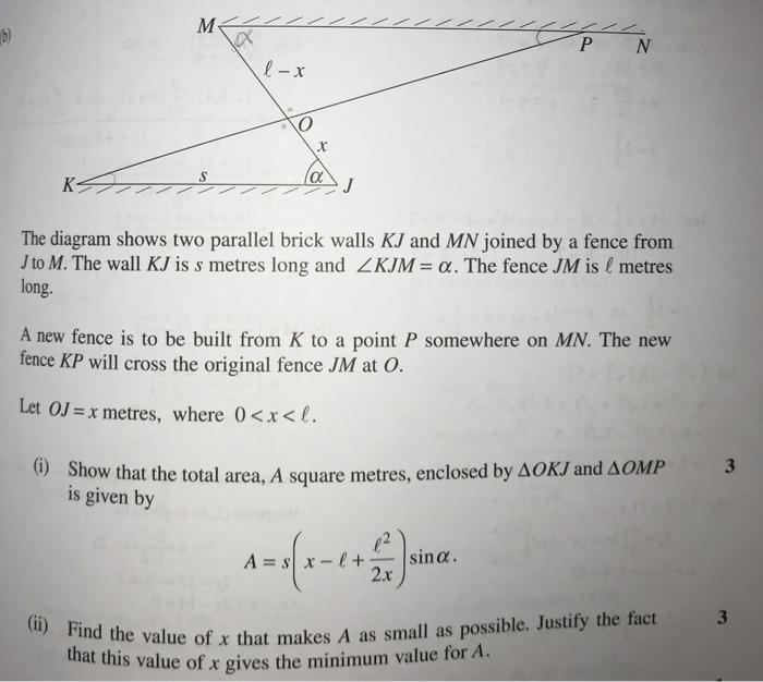 Solved P N The diagram shows two parallel brick walls KJ and | Chegg.com