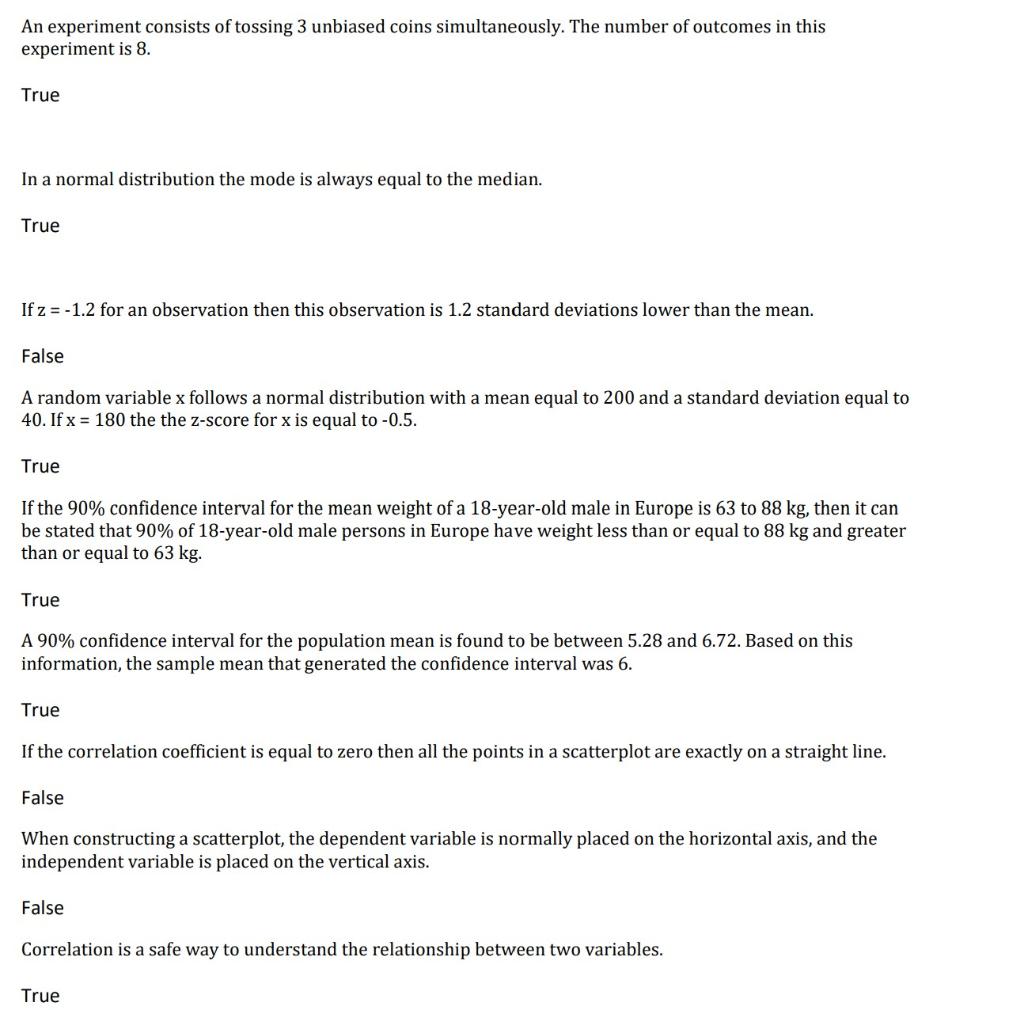 Solved An experiment consists of tossing 3 unbiased coins | Chegg.com