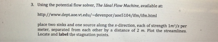 Using the potential flow solver. The Ideal Flow | Chegg.com
