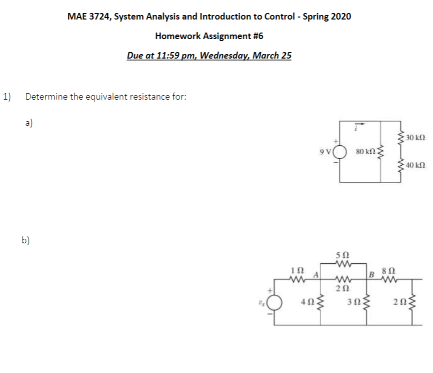 Solved MAE 3724, System Analysis and Introduction to Control | Chegg.com