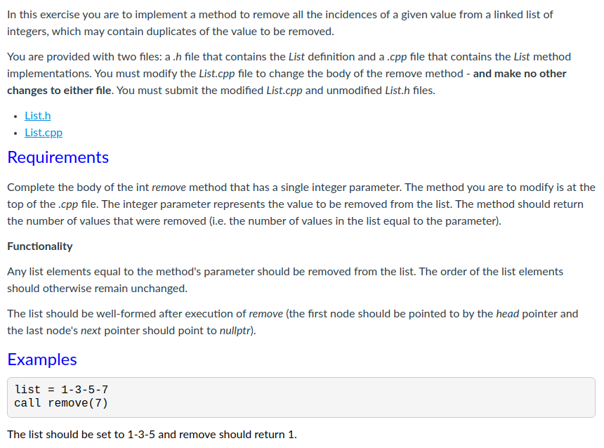 Solved Need help with C++ program List.h file #pragma | Chegg.com
