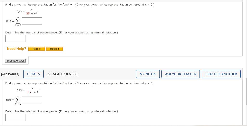 Solved Find a power series representation for the function. | Chegg.com