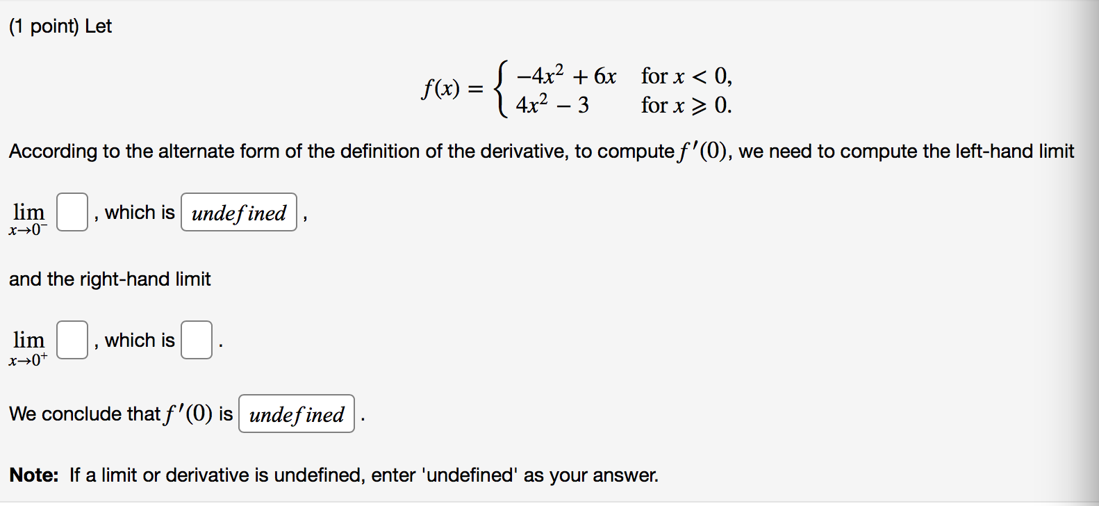 Solved (1 point) Let f(x) = 4x2 – 3 for x > 0. According to | Chegg.com Solved (1 point) Let f(x) = 4x2 – 3 for x > 0. According to | Chegg.com
