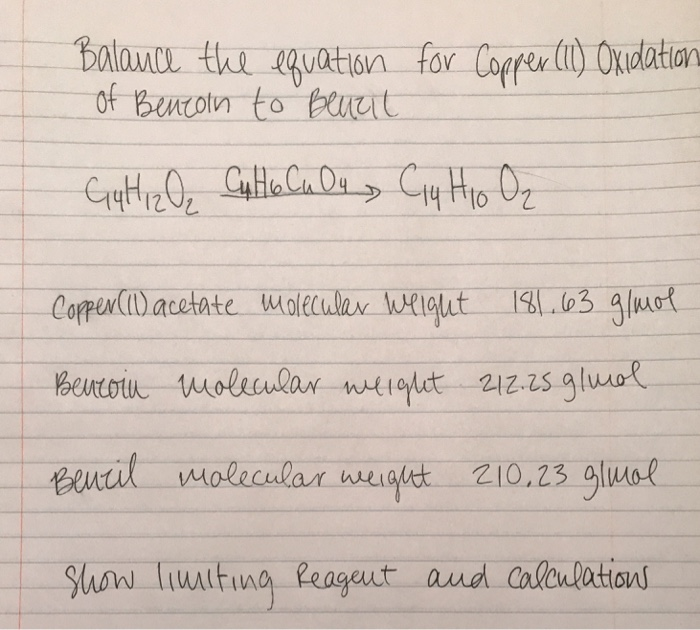 Solved Please balance the equation for copper ii oxidation | Chegg.com