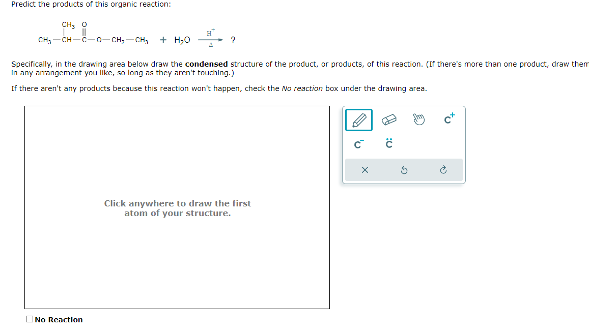 Solved Predict the products of this organic reaction: | Chegg.com