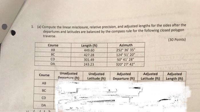 Solved Compute The Linear Misclosure Relative Precision And