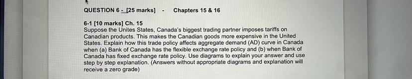 QUESTION 6 - [25 marks] Chapters 15 & 16 6-1 [10 | Chegg.com