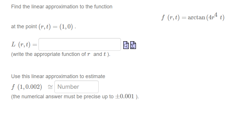 Solved Find The Linear Approximation To The Function