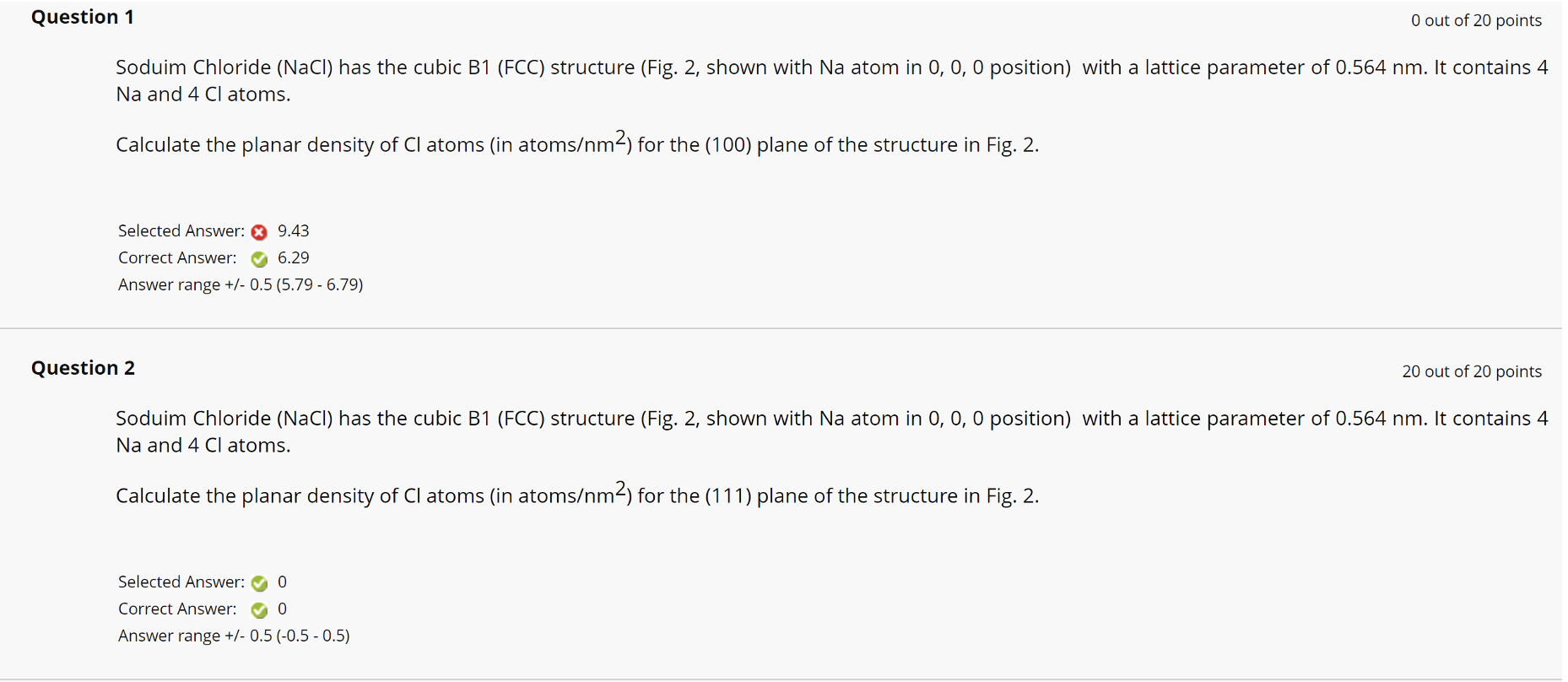 Solved Soduim Chloride ( NaCl ) has the cubic B1 (FCC) | Chegg.com